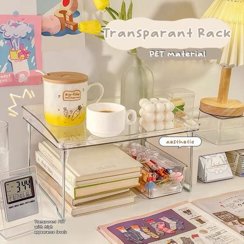 Jual Rak pet transparan storage rack putih bening korean aesthetic ...