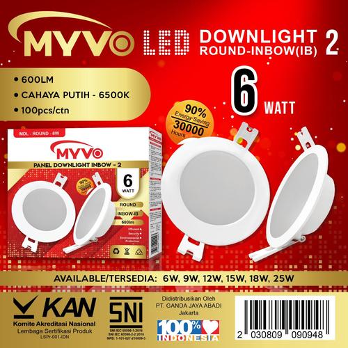 Promo Lampu Panel Downlight Inbow / Downlight LED MYVO Inbow Murah ...