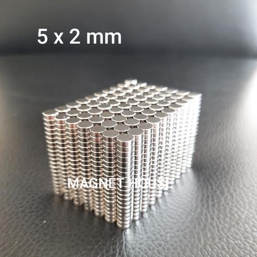Jual Magnet Neodymium Bulat Round Koin 5x2 mm 5x2mm 5 x 2 mm 5mmx2mm ...