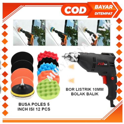 Jual Spon Busa Poles Mobil Motor 5 Inch 12 Pcs Set Mesin Bor Listrik ...