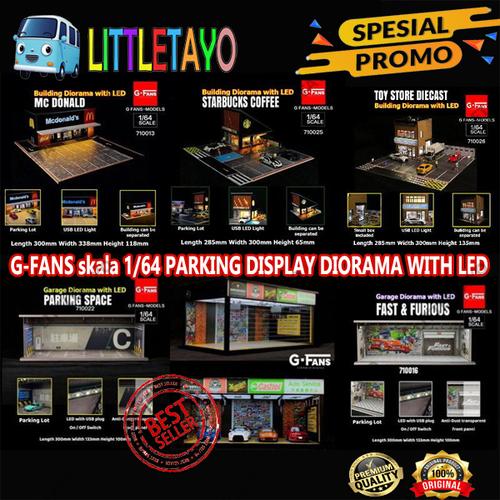 Promo GEECHAN G-FANS MODEL 1/64 PREMIUM DIORAMA HOTWHEELS GARAGE with ...