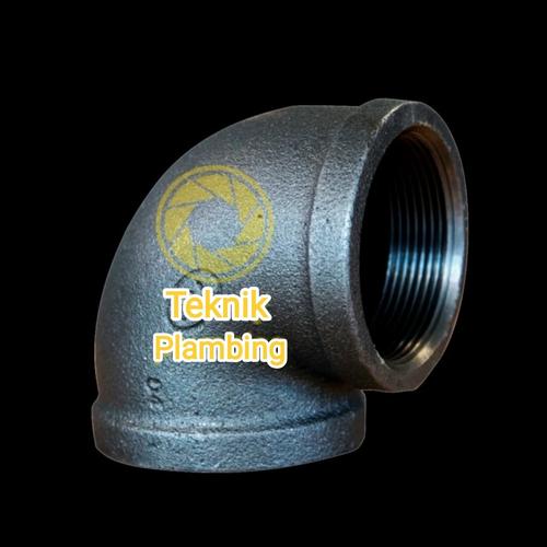 Jual KENI KNEE ELBOW L DRAT MERK TSP BLACKSTEEEL BS BESI HITAM - Hitam ...