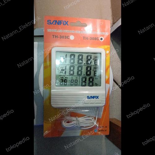 Jual 3840 termometer sanfix thermometer hygrometer indoor outdoor th ...