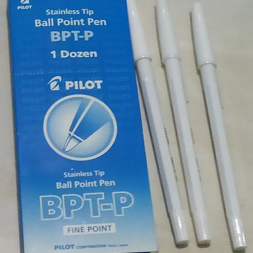 Jual pulpen Pilot BPTP body.warna putih tinta hitam WB(1pcs) - Jakarta ...