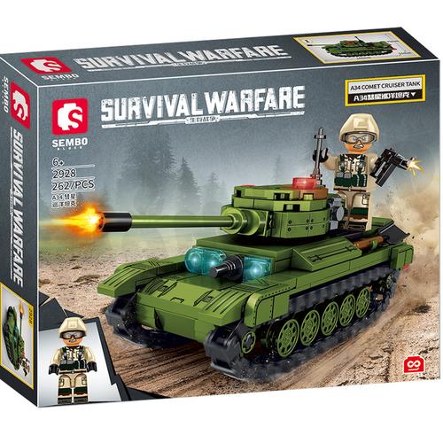 Jual Sembo Block Survival Warfare Main Battle Tank T34 Sherman Brick ...
