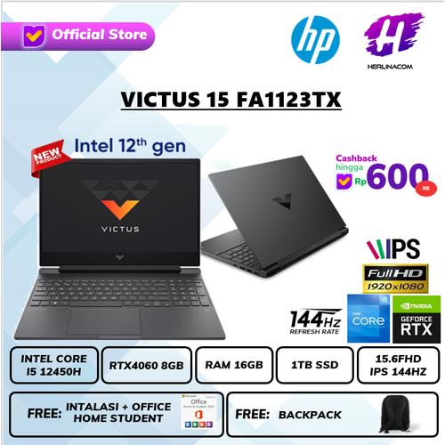 Promo HP victus 15 rtx4060 8gb i5 12450 ram 16gb 1tb ssd 144Hz win 11 ...