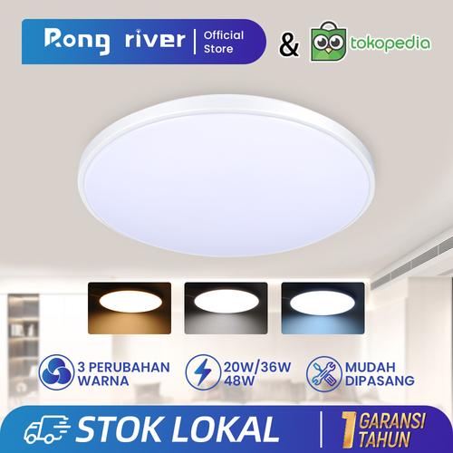 Promo Lampu Led Plafon Rumah MinimalisTriwarna Modern 20W cangkang ...