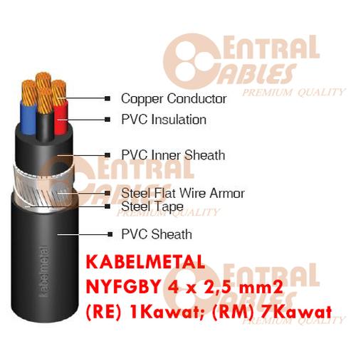 Jual KabelMetal Kabel NYFGbY 4x2.5 NYRGbY 4x2.5 NYFGbY 4x2,5 NYRGbY 4x2 ...