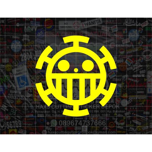 Jual Cutting Sticker Trafalgar Law One Piece Anime Ukuran 8 Cm Mobil ...