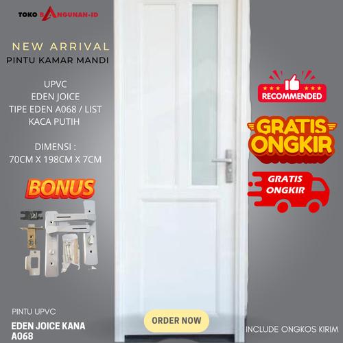 Jual Pintu UPVC EDEN Joice Kaca Tipe A068 Putih Pintu Kamar Mandi - KIRIMRESIKIRI - Kota ...