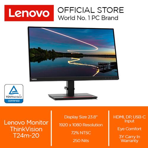 Promo Lenovo ThinkVision T24m-20 23.8" IPS 60Hz Cicil 0% 3x - Jakarta ...
