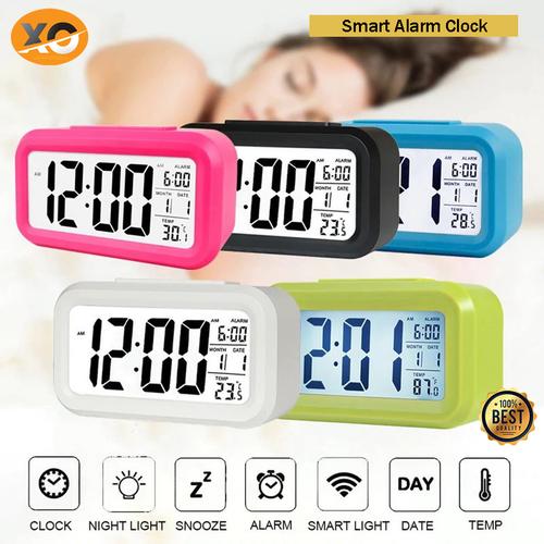 Jual Jam Meja Digital LED Smart Alarm Clock Jam Weker Thermometer ...