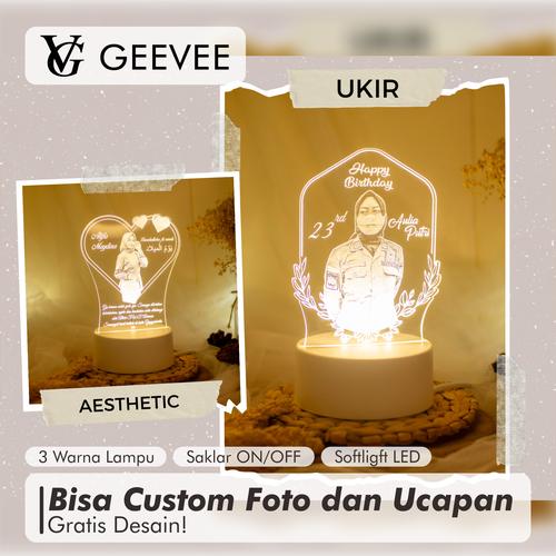 Jual Lampu akrilik foto custom lampu hias meja 3d LED FREE Desain - Kab ...