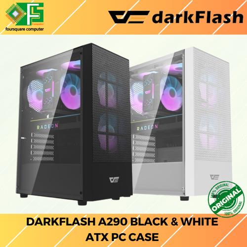 Jual Casing PC ATX Darkflash A290 Black & White + 3x Fan ARGB CPU Case ...
