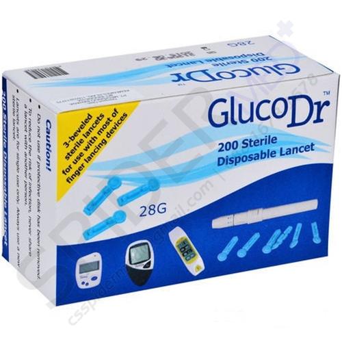 Jual Lancet Gluco Dr 28G Isi 200 Pcs Jarum Alat Tes Darah Universal ...