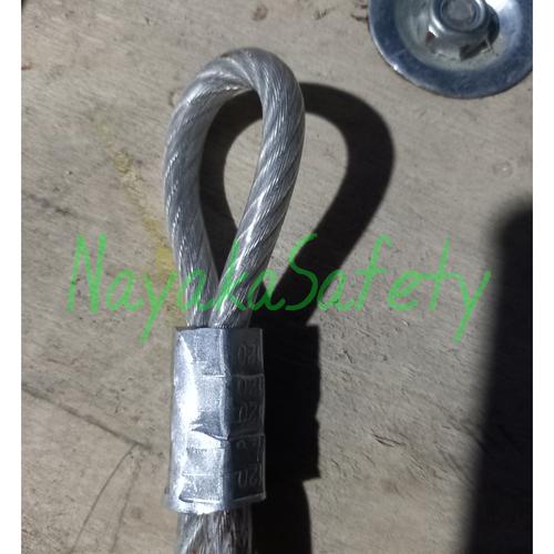 Jual Wire Rope Press 6-8mm Lapis PVC Panjang 1 mtr Untuk Gembok Kunci ...