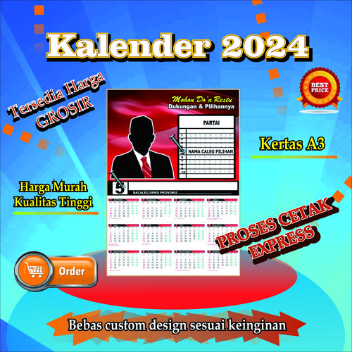 Jual custom cetak kalender - Art Paper (150), Mata Ayam - Kota Bogor ...