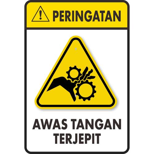 Jual STIKER VINYL SAFETY AWAS TANGAN TERJEPIT - XS 10x10cm - Kota ...