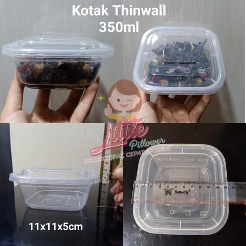 Jual Kotak Thinwall 350ml/Kotak Plastik Makanan/Lunch Box Mini ...