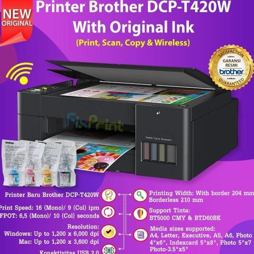 Jual EF PRINTER BROTHER DCP-T420W T420 Inkjet AIO Wifi Garansi Print ...