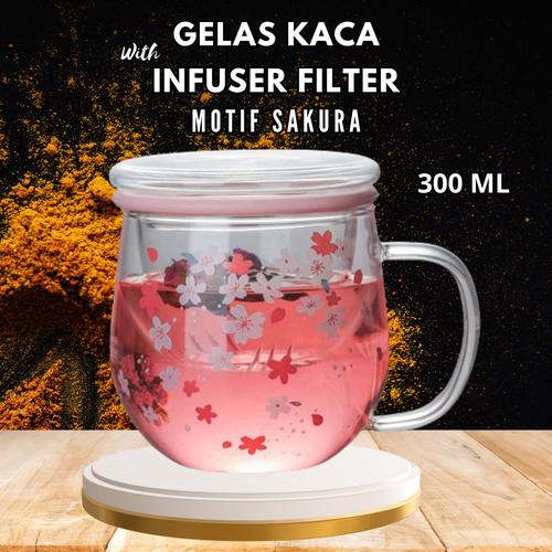 Jual Gelas Saringan Rempah Motif Sakura One two cups Kaca Tahan Panas 300ML - Jakarta Pusat ...