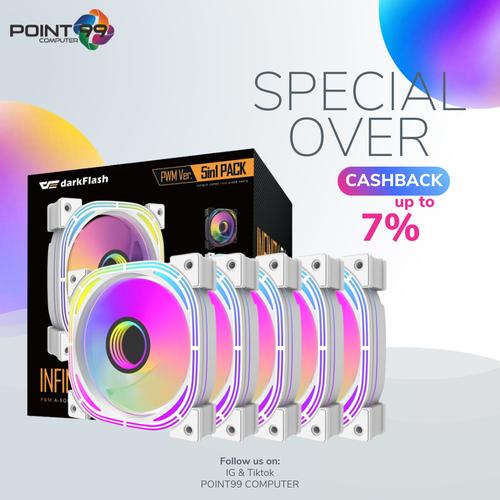 Jual DARKFLASH INFINITY 24 PRO ARGB 5 FAN PACK INF24 5IN1 WHITE BLACK ...