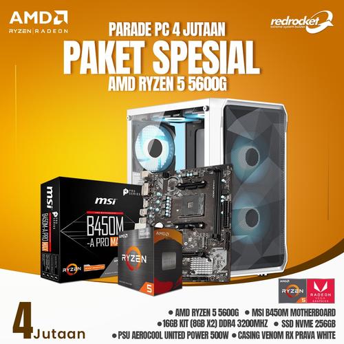 Jual PC Rakitan AMD Ryzen 5 5600G B450M 16GB RAM 256GB nvme Komputer ...