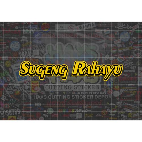 Jual Cutting Sticker Tulisan Sugeng Rahayu V2 Ukuran 15Cm Untuk Motor ...