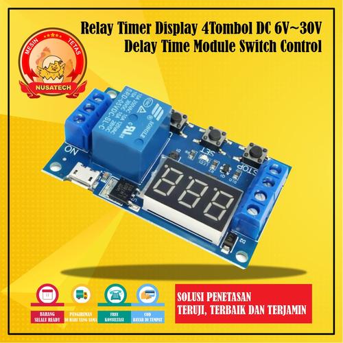Jual Relay Timer Display 4Tombol DC 6V~30V Delay Time Module Switch ...
