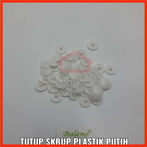 Jual 100 pieces Tutup Skrup Plastik Putih / Cover Dop Hole Cap Sekrup ...
