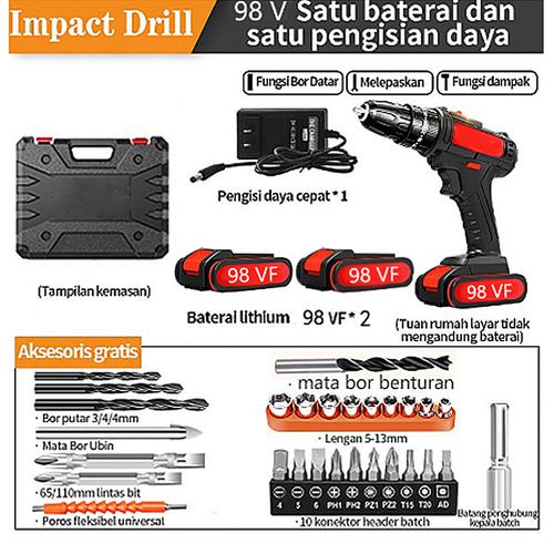 Jual 98VF Mesin Bor Impact Drill / Bor baterai / Bor Listrik - Kota Bekasi - Tam Tech | Tokopedia