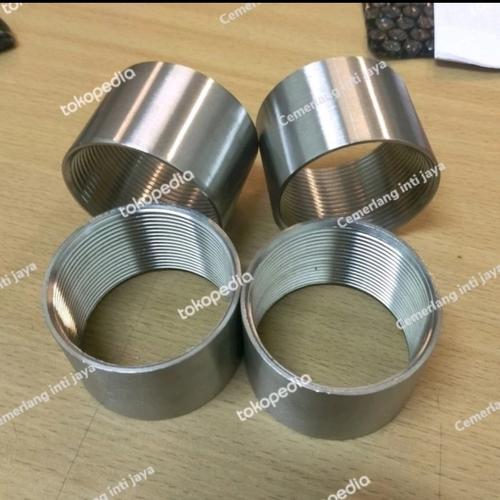 Jual Pipa socket stainless SS 304 1/4" inch / Sambungan drat luar dalam ...