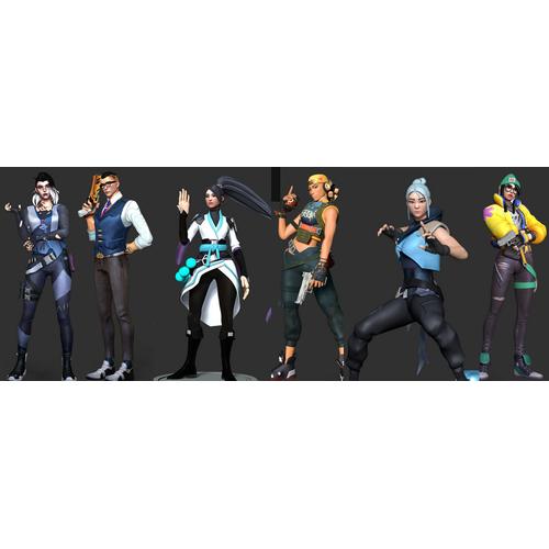 Jual Miniature Figure VALORANT Agents 1/64 HO diorama for diecast ...