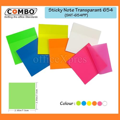 Jual Sticky Notes Transparan 50 Lembar / Memo Tempel Plastik 654-5PP ...