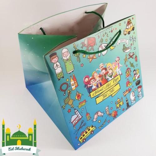 Jual Paperbag Lebaran Uk 27 X 27 Parcel Tas Packaging Idul Fitri Kue ...
