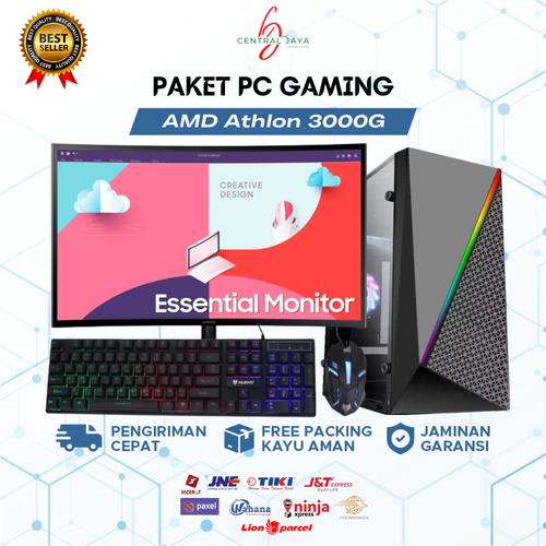 Jual PC Gaming Fullset AMD Athlon 3000G Ram 16GB HDD SSD Monitor 24 ...