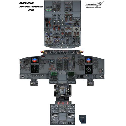 Jual poster Cockpit Boeing 737CL single A0/A1 - skala 75 - Kota Cimahi ...