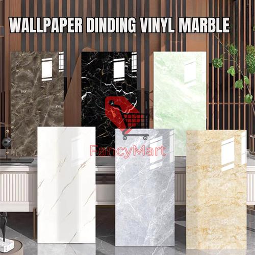 Promo Wallpaper Dinding Vinyl Marble 30 x 60cm Dekorasi Dinding Marmer ...