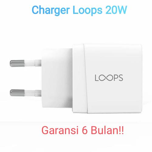 Jual Fast Charger 20W Dual Port Type C Original Merk Loops - Jakarta ...