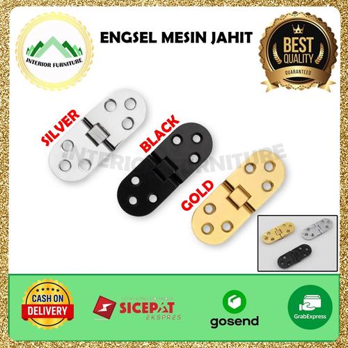 Jual Engsel Meja Lipat / Mesin Jahit / Flap Hinges - Hitam - Jakarta ...