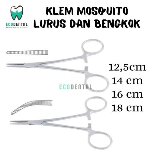 Jual Klem Mosquito Lurus Bengkok Klem Arteri Straight Curved - 12,5 cm ...