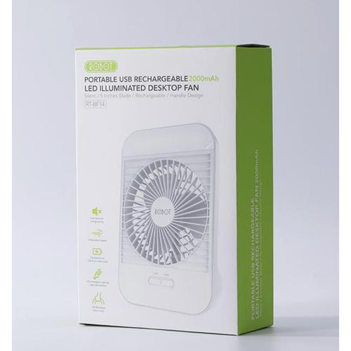 Jual USB Fan Robot RT-BF14 2000mAh 5Inch Rechargeable White - Jakarta ...