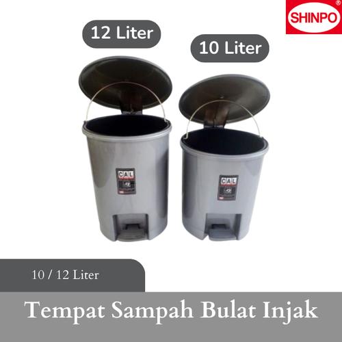 Jual Tempat Sampah Plastik Bulat Injak 12 / 10 Ltr Shinpo - Round Bin Pedal - 10Liter (840 S ...
