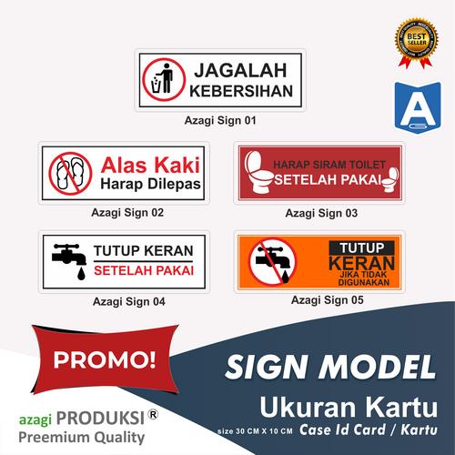 Jual Cetak Sign Stiker Harap Siram toilet, Matikan kran | Ukuran ...
