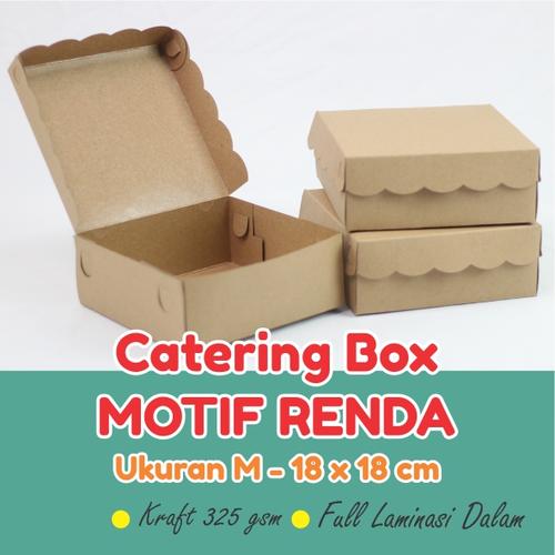 Promo Dus Nasi 18 x 18 Kotak Nasi Box Nasi Renda Kraft Paper Coklat ...