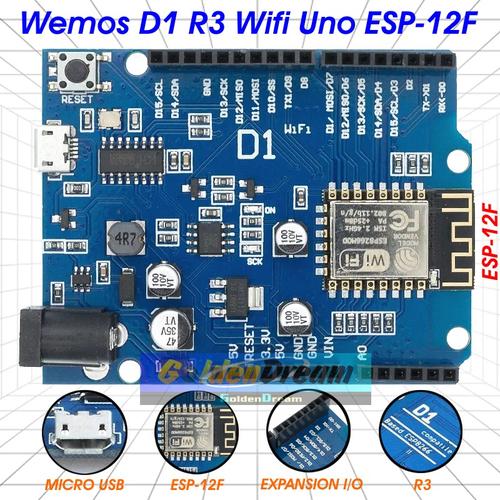 Jual Wemos D1 R3 Wifi Uno Esp 12f Esp8266 Compatible Rduino Ide Tanpa