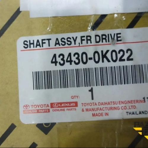 Jual AS RODA CV JOINT ASSY HILUX VIGO 43430 0K022 ORIGINAL THAILAND ...