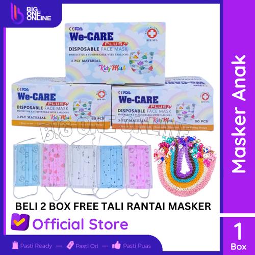 Promo Masker Anak Earloop 3 Ply, Masker Anak Motif 3Ply Kids Mask Biru ...
