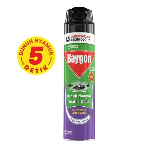 Jual Baygon Aerosol Obat Pembasmi Nyamuk Silky Lavender 400 ml - Jakarta Utara - BIGsmart ...