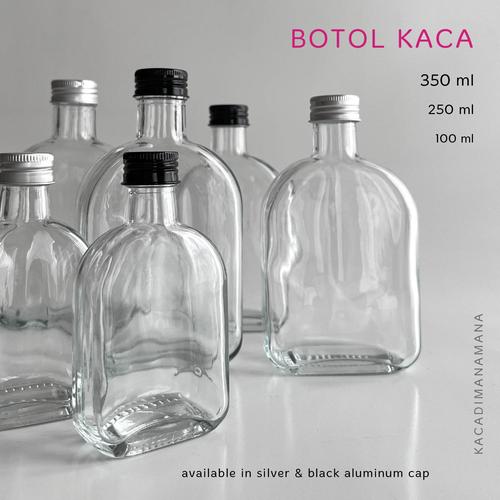 Jual Botol kaca Oval leher tinggi glass bottle - botol juice kopi ...